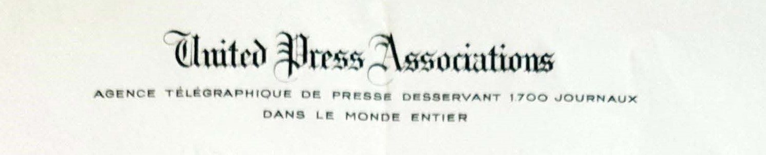 United Press International Histoire du bureau parisien d'United Press ...